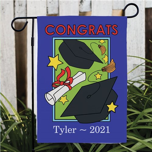 Personalized "Congrats" Grad Garden Flag