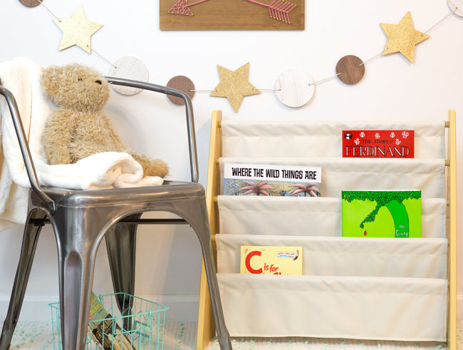 Wildkin Sling Book Shelf - Natural w/ Tan - Bliss EDU